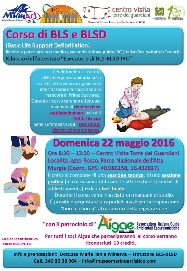 Parco Nazionale dell'Alta Murgia - corso di BLS e BLSD 22.05.2016page ...